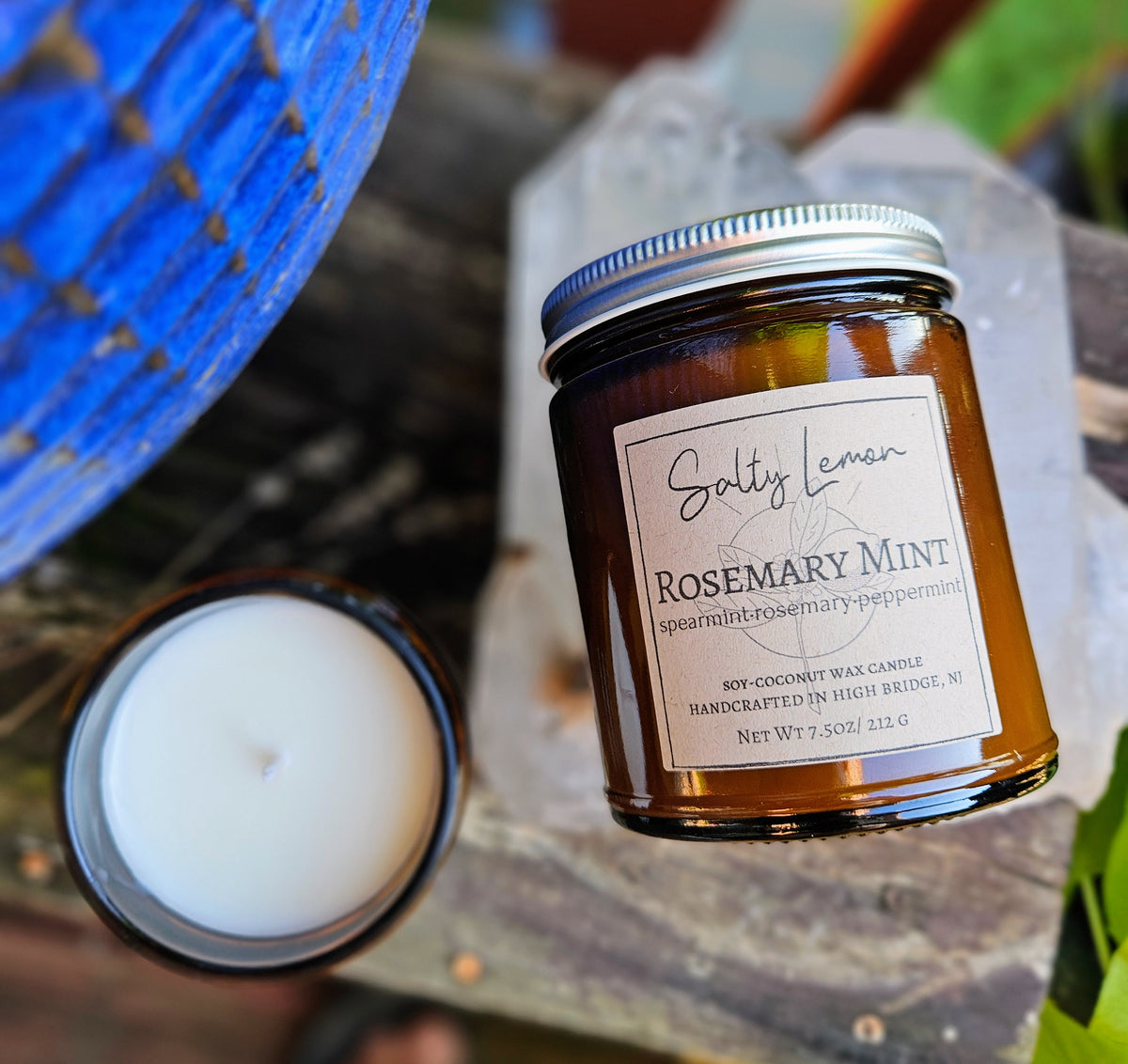 Rosemary Mint Soy-Coconut Candle- 9 oz – Salty Lemon Apothecary