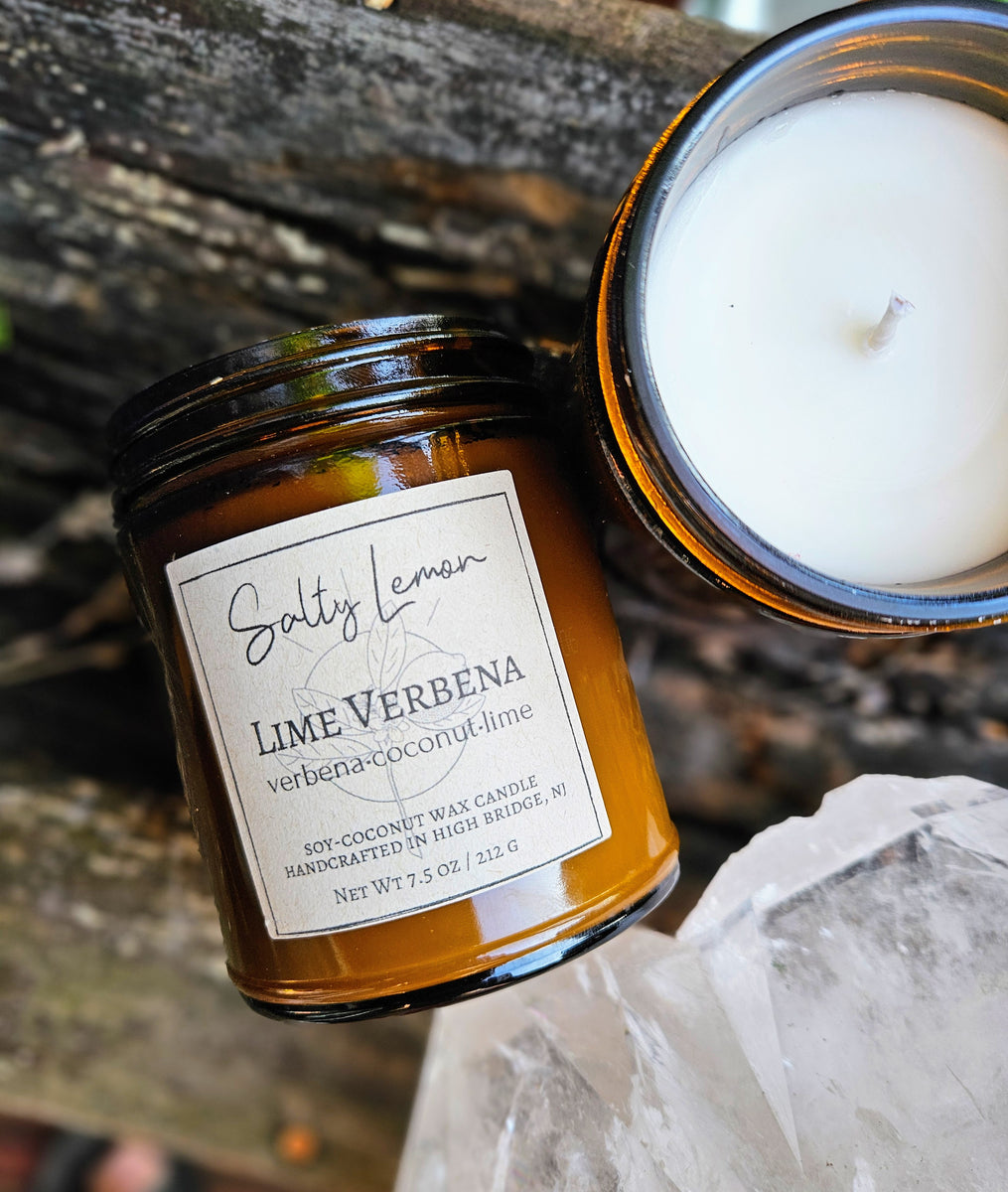 Lime Verbena Soy-Coconut Candle- 9 oz – Salty Lemon Apothecary