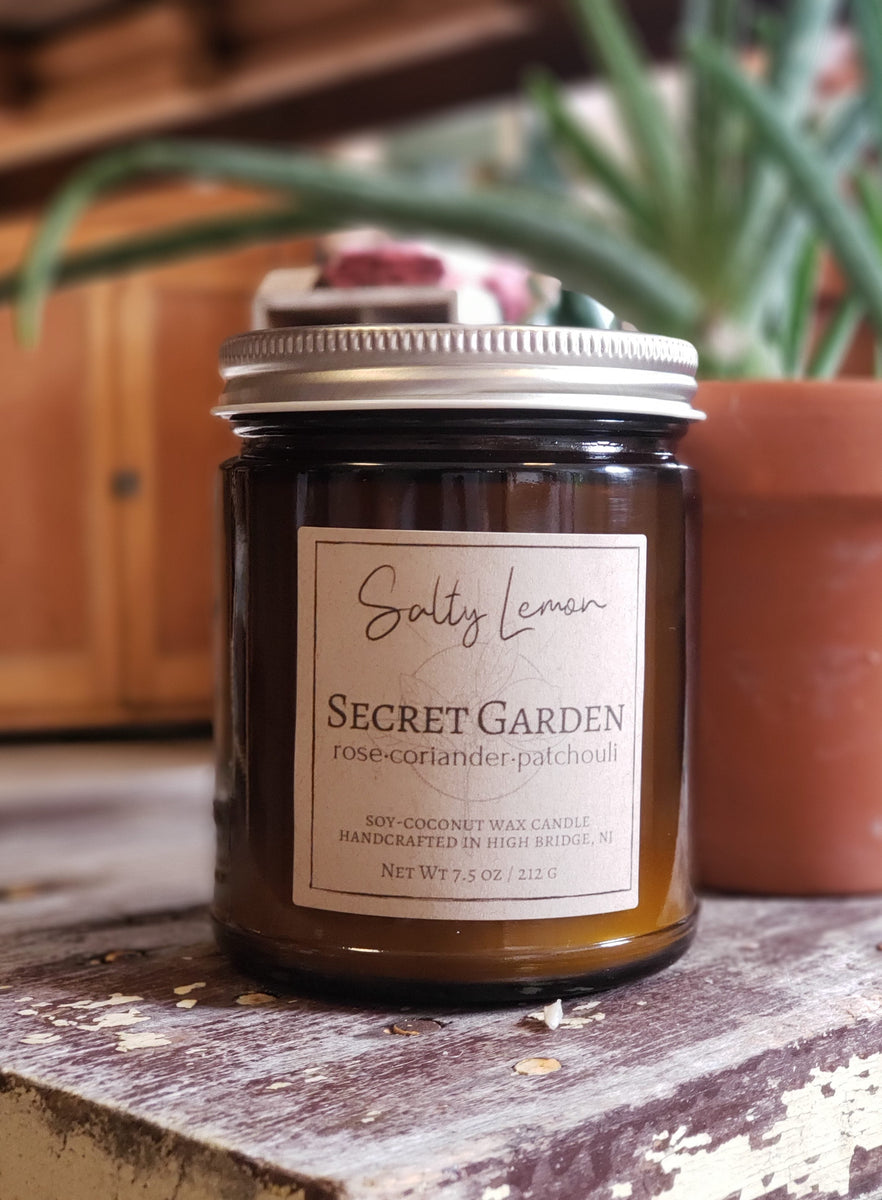 Secret Garden Soy-Coconut Candle- 9 oz – Salty Lemon Apothecary